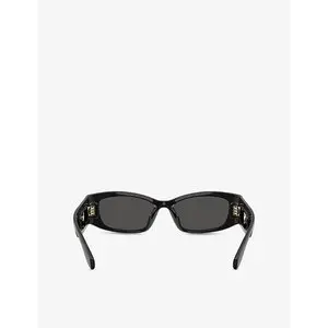 Michael Kors Rectangle Frame Acetate Sunglasses - Black