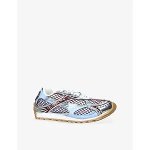 Bottega Veneta Orbit Woven Trainers - Silver