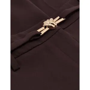 REISS Leona Flared-leg Woven Trousers - Grape