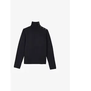 The Kooples High-neck Knitted Wool Jumper