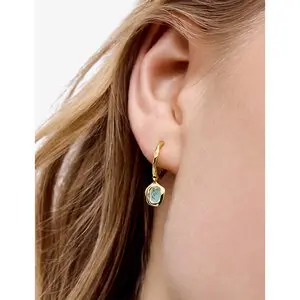 Monica Vinader Odyssey Aquamarine Huggie Earrings - Blue
