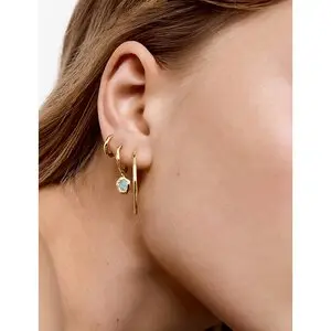 Monica Vinader Odyssey Aquamarine Huggie Earrings - Blue