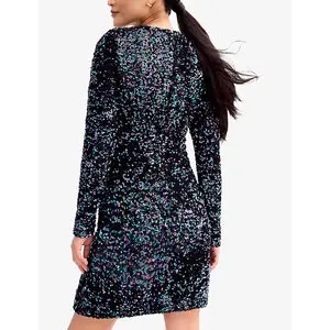 RO&ZO Evie Sequin Long Sleeve Mini Dress