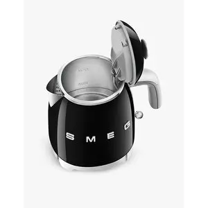 SMEG Klf05 Logo-plaque Mini Stainless-steel Kettle 800ml - Black