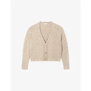 THE WHITE COMPANY Mouliné Boxy Cardigan - Stone