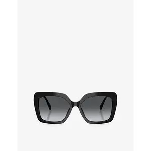 SWAROVSKI Square Frame Acetate Sunglasses - Black