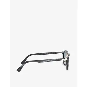 Persol Po3108s Typewriter Edition Round-frame Acetate Sunglasses - Black