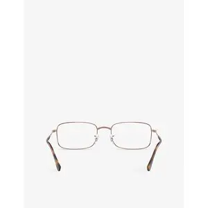 Ray-ban Rx3746v Rectangular Optical Glasses - Brown
