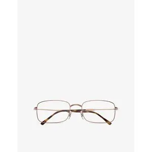 Ray-ban Rx3746v Rectangular Optical Glasses - Brown