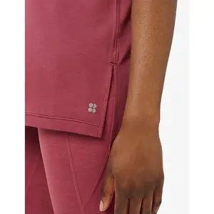 Sweaty Betty Soft Flow Studio Longline Stretch-woven T-shirt