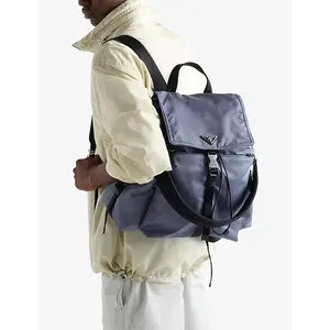 Prada Re-nylon Explore Woven Backpack - Blue