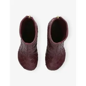 Bottega Veneta Atomic 75 Weave Intrecciato Leather Ankle Boots