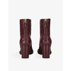 Bottega Veneta Atomic 75 Weave Intrecciato Leather Ankle Boots