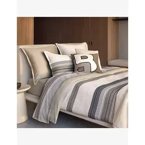 BOSS Modernist Stripe-print Cotton Duvet Cover