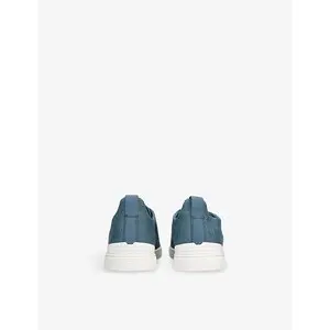 Zegna Triple-stitch Woven Low-top Trainers - Blue
