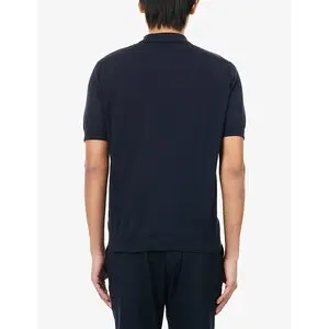 John Smedley Sea Island Cotton Polo Shirt - Midnight