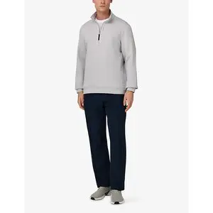 Boggi Milano Half-zip Stretch Cotton-blend Jumper