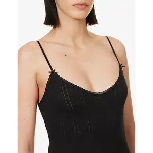 COU COU French-lace Sleeveless Cotton Mini Dress
