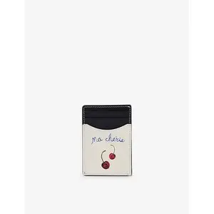 DUKE + DEXTER Cherry Printed Leather Card Holder - Multi