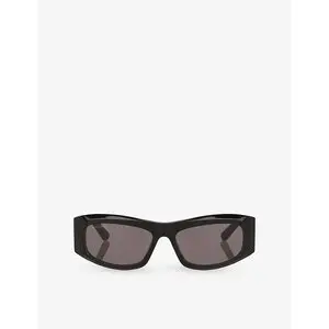 Balenciaga Bb0395s Rectangle-frame Sunglasses - Black
