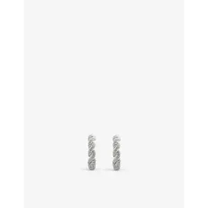 Monica Vinader Sterling Rope Twist Huggie Earrings