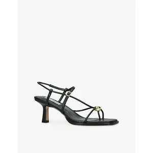 Steve Madden Faux-leather Heeled Sandals - Black