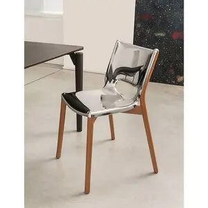ALESSI Poêle Steel And Beech-wood Chair - Silver