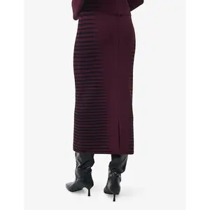 LEEM Jacquard Slim-fit Knitted Pencil Skirt