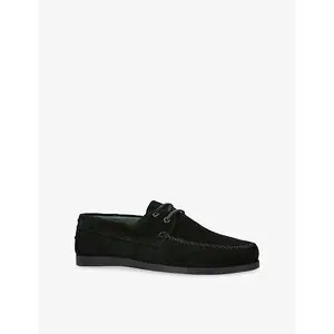 VINNY'S Boatman Suede Lace-up Boat Shoes