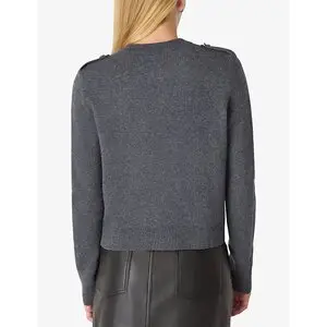 Whistles Round-neck Knitted Wool Cardigan