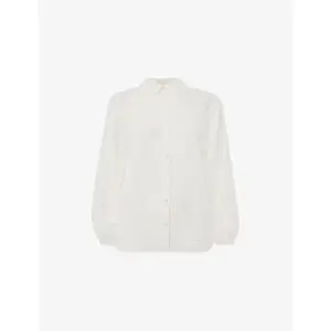 Whistles Relaxed-fit Textured Woven Shirt - White