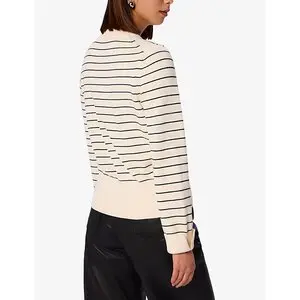 Whistles Striped Relaxed-fit Knitted Jumper