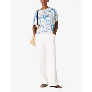 Whistles Rome Print Regular-fit Woven Blouse