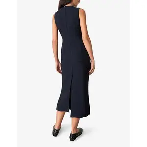 Whistles Nora Textured Woven Midi Dress