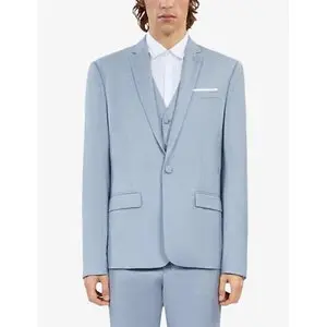 The Kooples Single-breasted Notch-lapel Wool Blazer - Blue