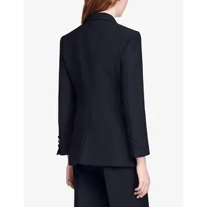 Sandro Tuxedo Double-breasted Wool-blend Jacket
