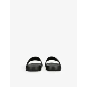 Givenchy Rubber Slides With Embossed Logo - Black