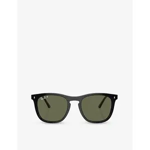 Ray-ban Rb2210 Square-frame Acetate Sunglasses - Black
