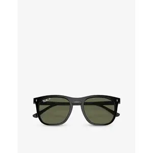 Ray-ban Rb2210 Square-frame Acetate Sunglasses - Black