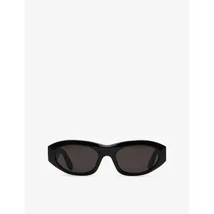 RETROSUPERFUTURE Cinema Oval-frame Acetate Sunglasses - Black