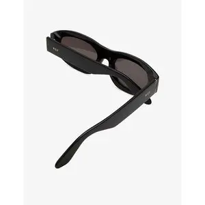 RETROSUPERFUTURE Cinema Oval-frame Acetate Sunglasses - Black