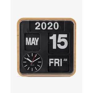 KARLSSON Mini Flip Mechanical Wall Clock 24.5cm - Bamboo