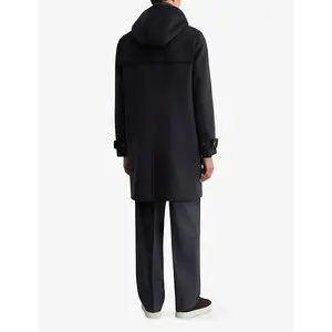 REISS Planter Hooded Wool-blend Duffle Coat