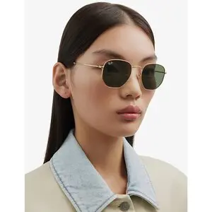 Ray-ban Hexagonal-frame Sunglasses - Gold