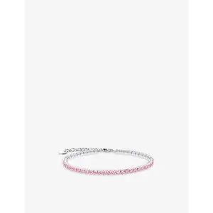 THOMAS SABO Tennis Bracelet In 925 Sterling Silver And Cubic Zirconia - Pink