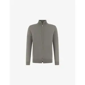 Boggi Milano Superfine Wool Knit Full-zip Jumper