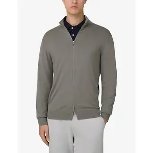 Boggi Milano Superfine Wool Knit Full-zip Jumper