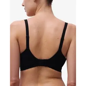 Chantelle Romance Lace-overlay Bra - Black
