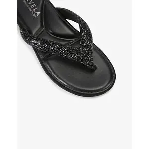 Carvela Riviera Embellished Sandals - Black