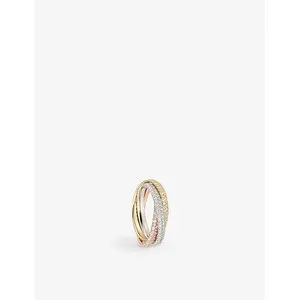 Cartier Trinity 18ct White, Rose, Yellow-gold And 1.38ct Diamond Ring